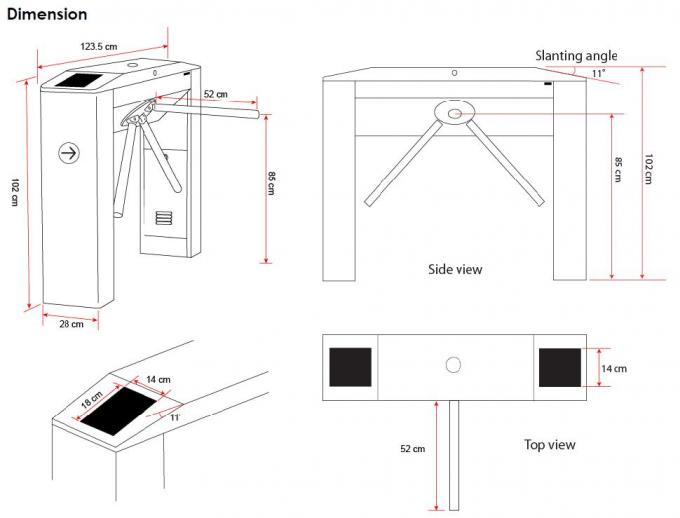 Smart Lock Tripod Turnstile Gate